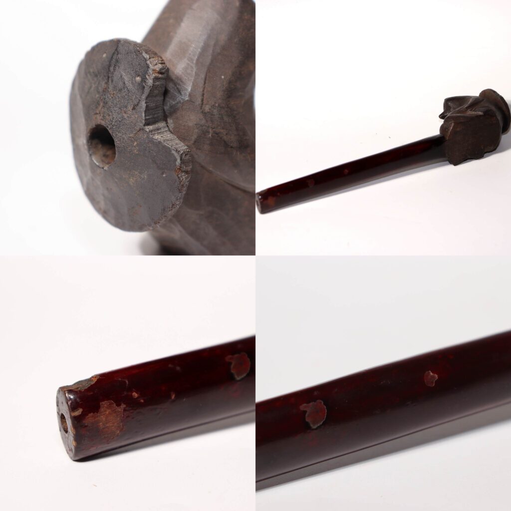 A Smoking Tool with Spirit: Japanese Antique Wooden Kiseru Pipe with ...